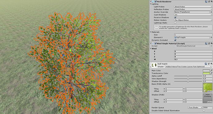 How to add wind to custom trees/grass in unity using tree creator ...
