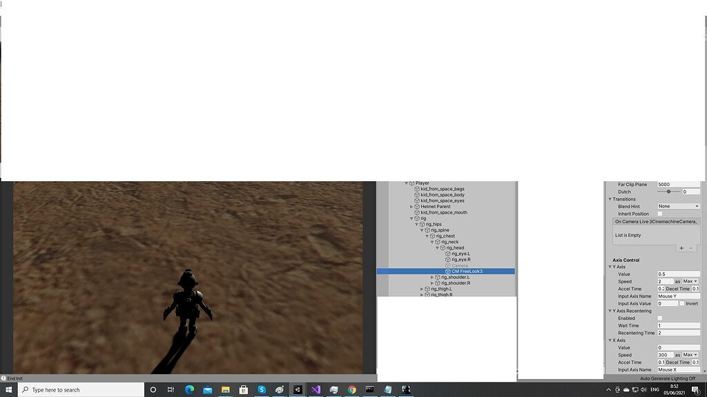 How can I make a free look camera to be child of some object with position 0,0,0 ? - Unity ...