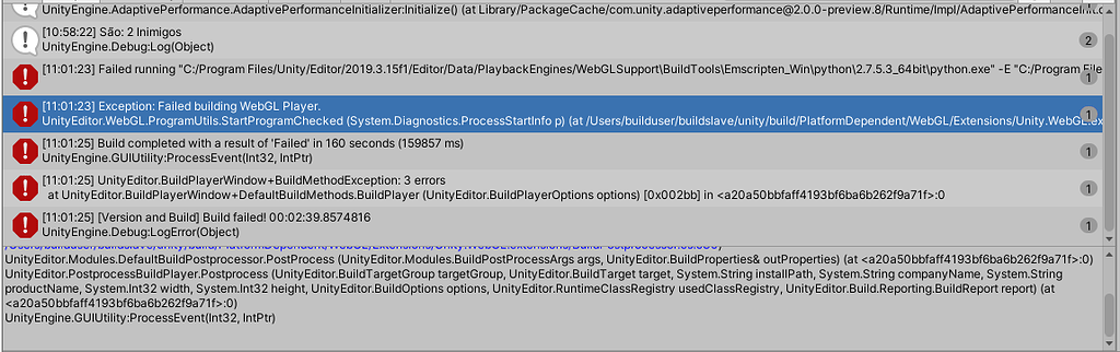 Error: Failed building WebGL Player - Unity Engine - Unity Discussions Error: Failed building WebGL Player - Unity Engine - Unity Discussions