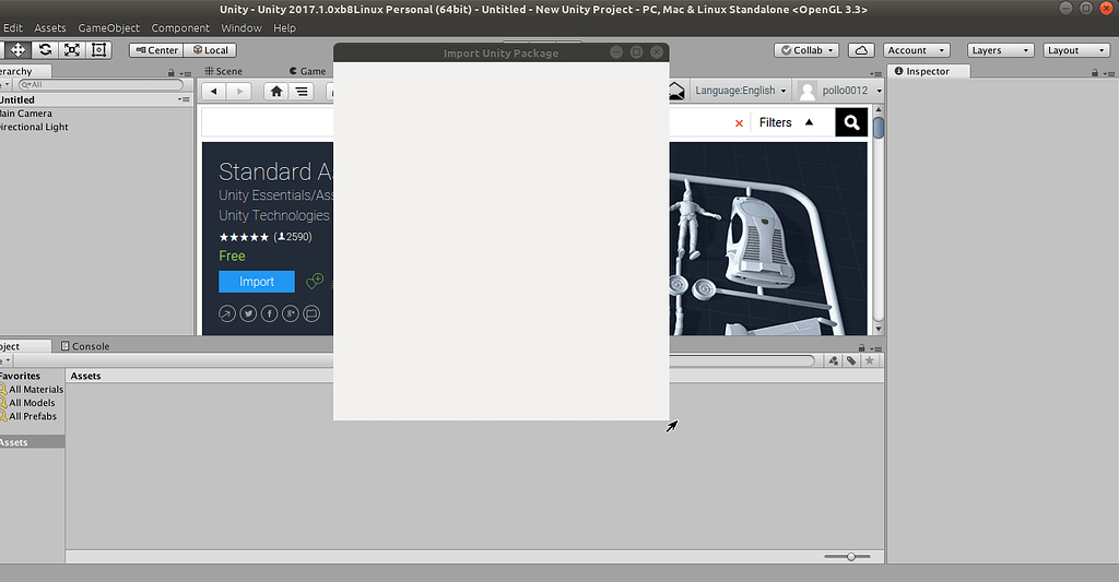 Assets store window all white when try import - Unity Engine - Unity ...