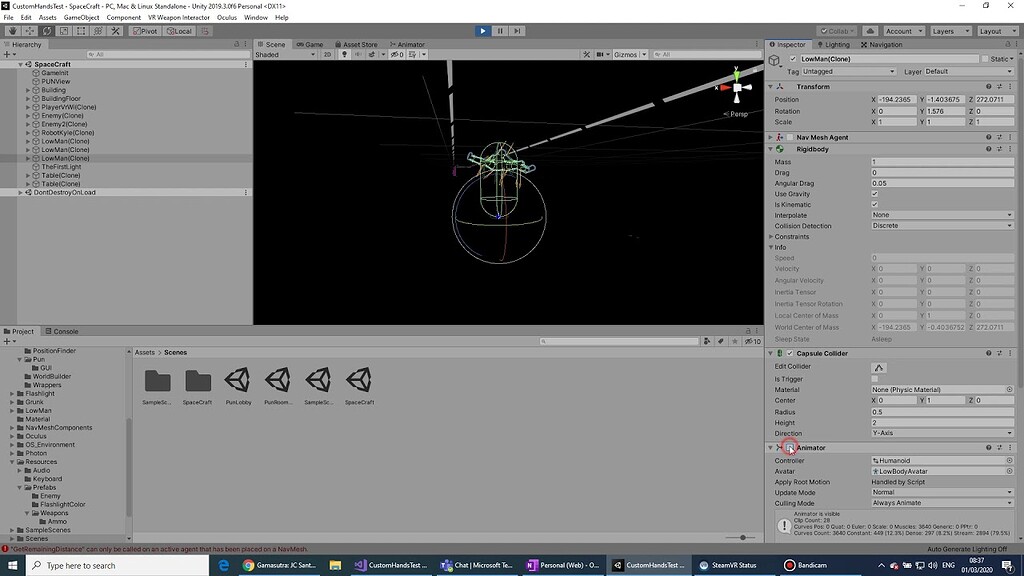 NavMeshAgent with RagDoll keeps ducking and goes flying when animation stops - Unity Engine ...