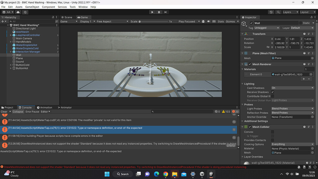 Hand washing Leap Motion - Unity Engine - Unity Discussions