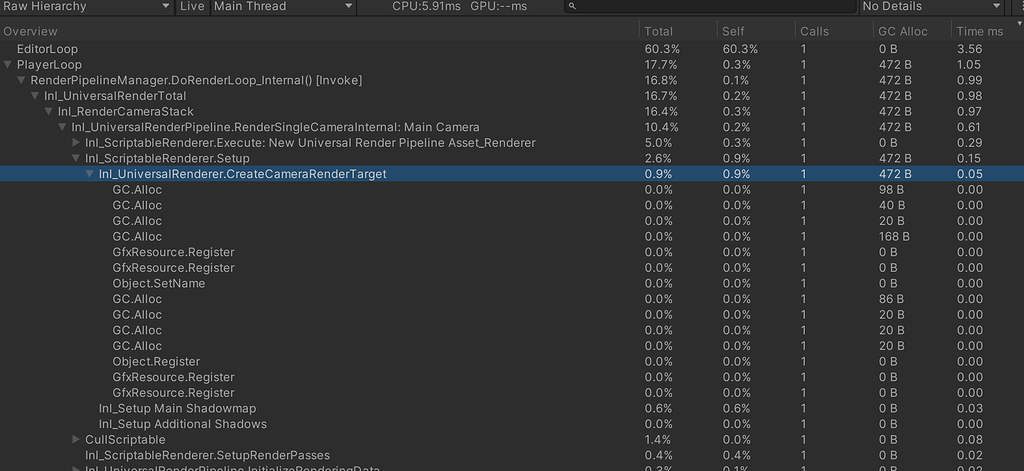 Per Frame GC Allocations in URP Renderer + Decals - Unity Engine ...