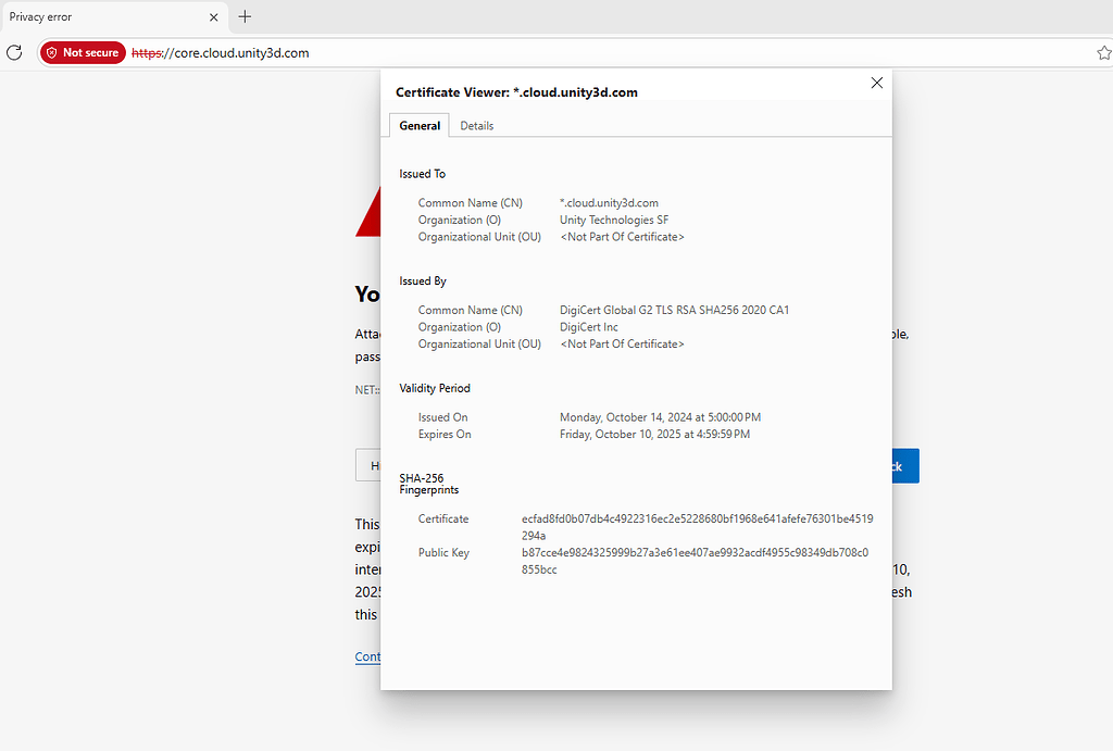 License in Hub and Editor can not activate, Certificate for https://core.cloud.unity3d.com/ has ...