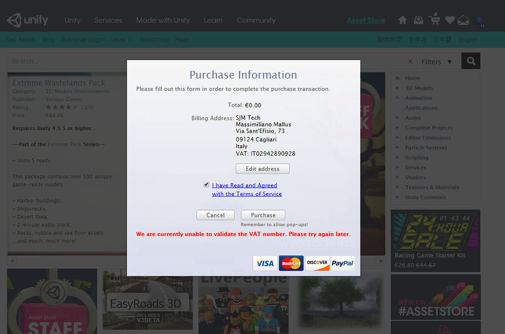 VAT Validation Asset Store Issue. - Unity Engine - Unity Discussions