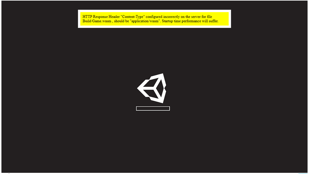 HTTP Response Header "Content-Type" configured incorrectly on the server for file Build/Game ...