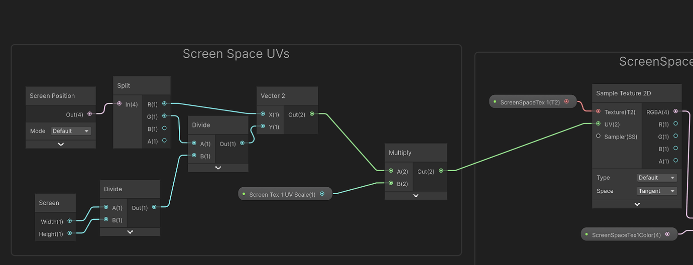 Getting textures with screen-space UV to scale with camera distance in ...