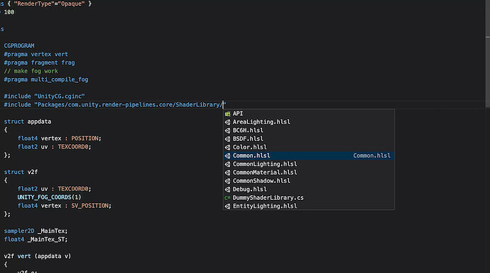 ShaderlabVSCode - Visual Studio Code extensions for Unity Shaderlab programming - Community ...