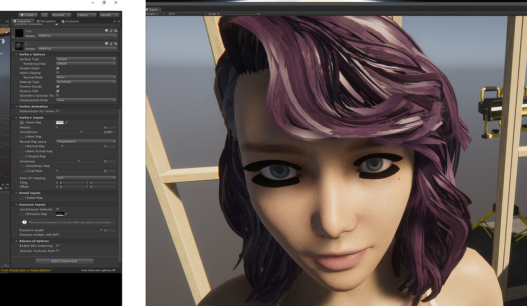 Issue With My Hair In Unity Hdrp Unity Engine Unity Discussions