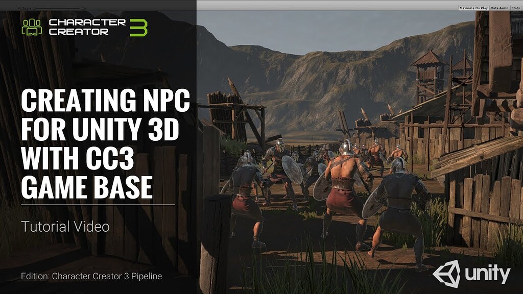 CHARACTER CREATOR 3 Tutorial – PART 2 - Creating NPC for Unity 3D with CC3 Game Base - Unity ...