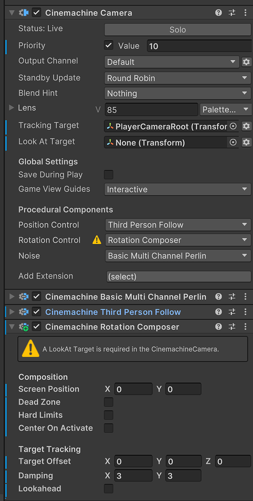 Using Cinemachine to smoothly look at targets in first person mode - Unity Engine - Unity ...