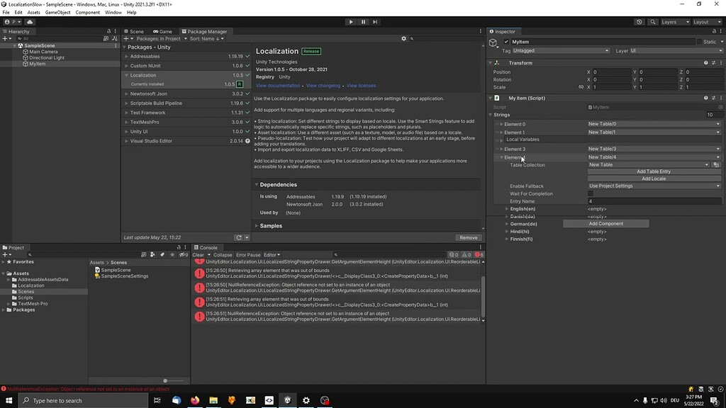 (IN-2664) Expanding LocalizationString in Inspector causes NullReferenceException - Unity Engine ...