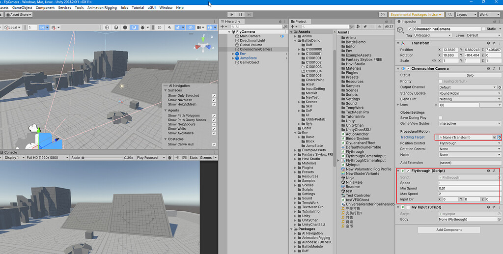 TrackingTarget is empty, resulting in CinemachineCamera not updating its position. - Unity ...