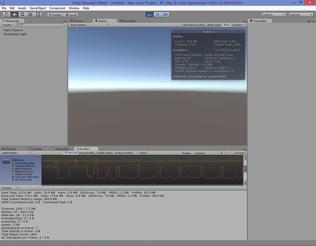 Large figures of Profiler in an empty project - Unity Engine - Unity Discussions