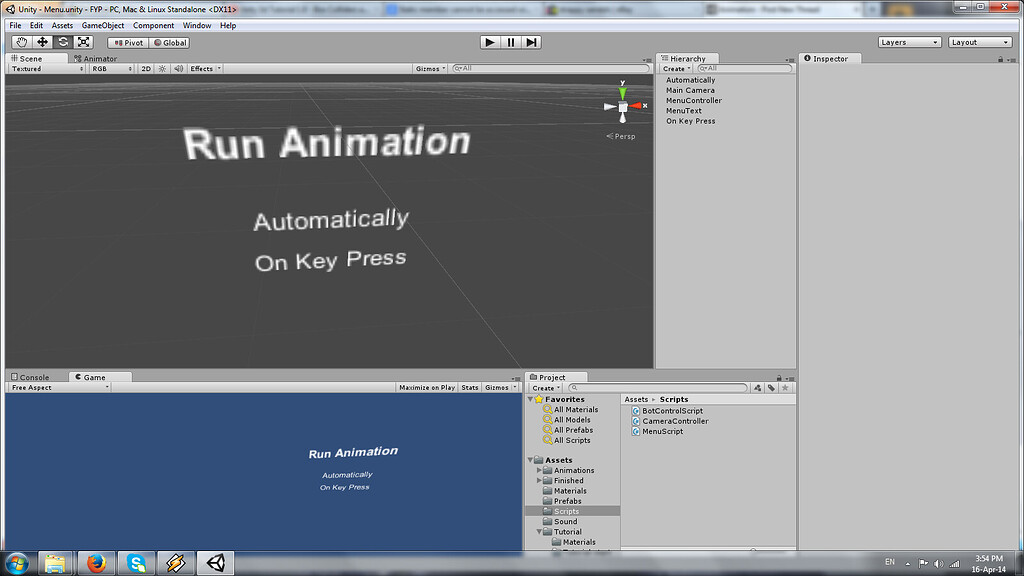 Menu not working - Unity Engine - Unity Discussions