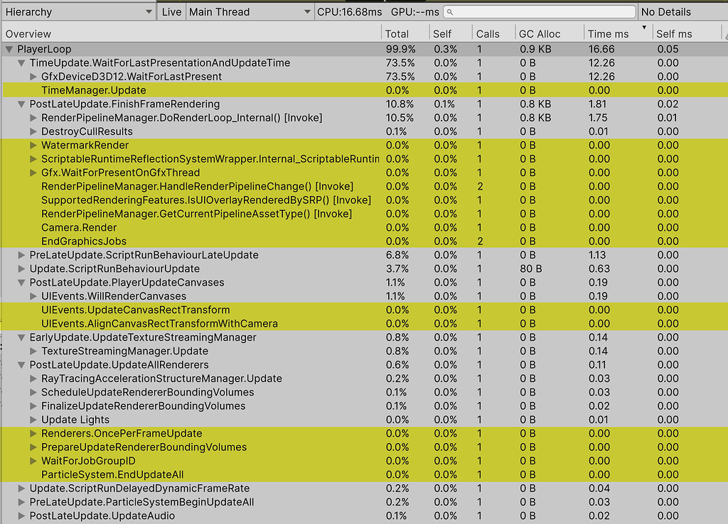 Filter Option for 0ms Items in Profiler Hierarchy View - Unity Engine ...