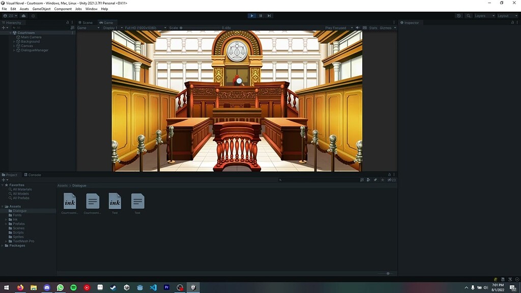 Building game causes first dialogue coroutine to be inactive. - Unity ...