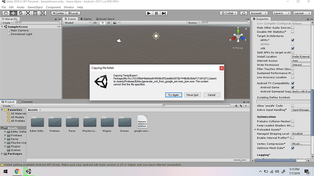 The system cannot find the file specified - Unity Engine - Unity Discussions