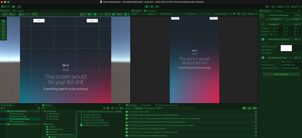 Unity ads working in editor but not in build - Unity Services - Unity Discussions
