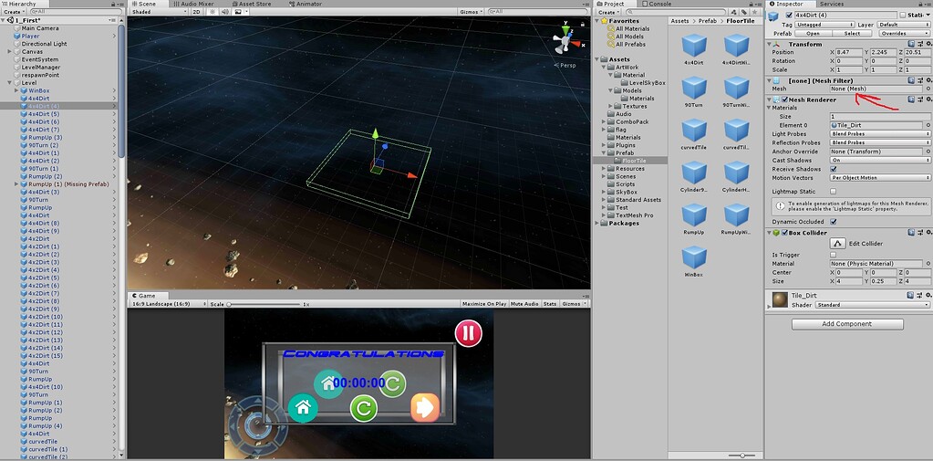 Mesh Filter Is Missing From My Objects Unity Engine Unity Discussions