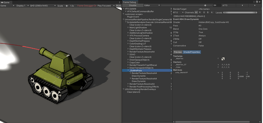 URP Custom Renderer Feature visible in Frame Debugger but not in Game ... URP Custom Renderer Feature visible in Frame Debugger but not in Game ...