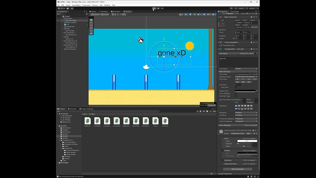 Why Does My Textmeshpro Text Disappear When I Press The Play Button Unity Engine Unity