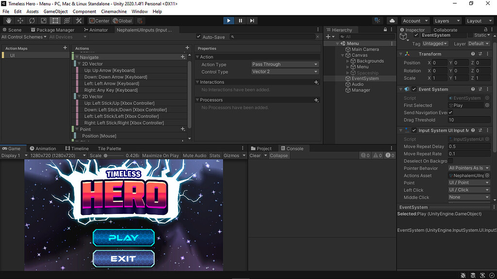 Automatic UI navigation not working in build - Unity Engine - Unity ...