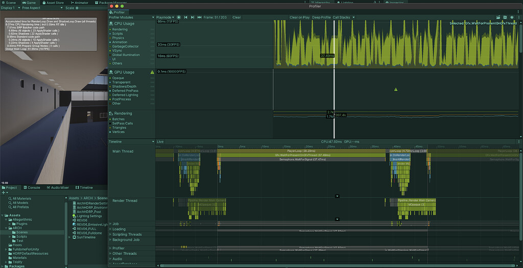 HDRP performance (Gfx.WaitForPresentOnGfxThread, again) - Unity Engine - Unity Discussions