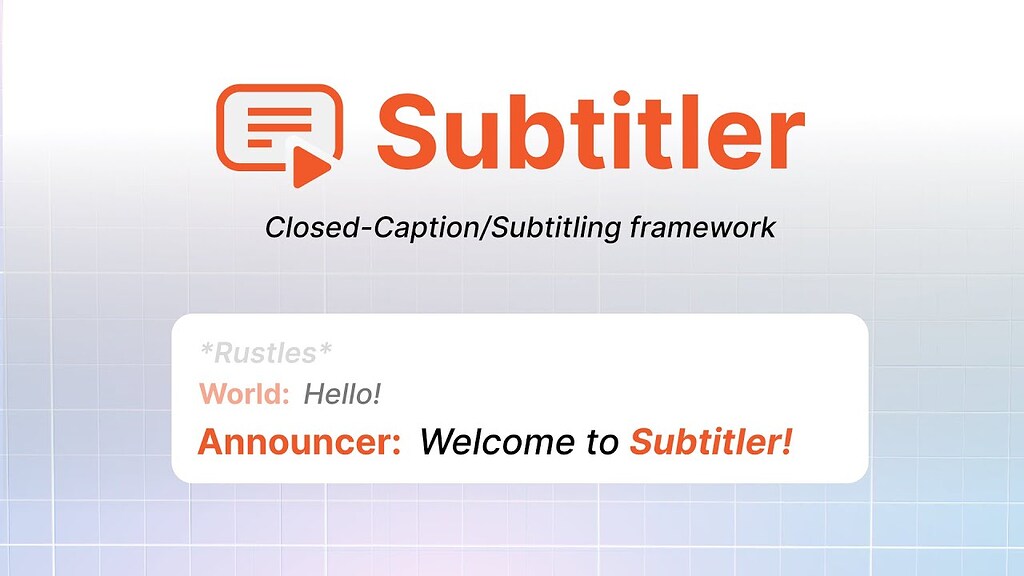 [Released] Subtitler - Closed Captions Toolkit - Community Showcases - Unity Discussions