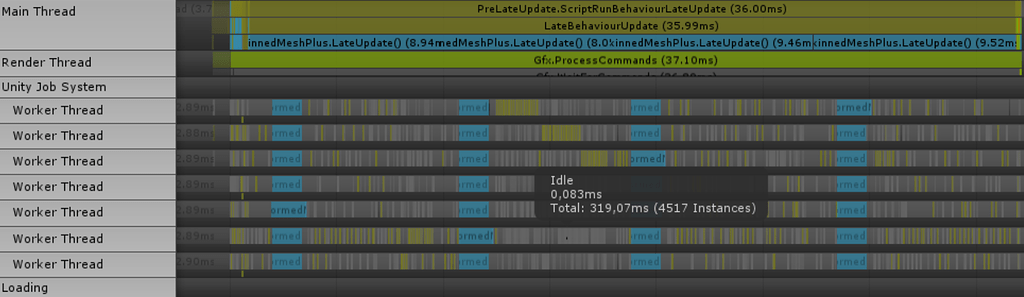 Job System for mesh skinning lots of small idle inbetween tasks - Unity Engine - Unity Discussions
