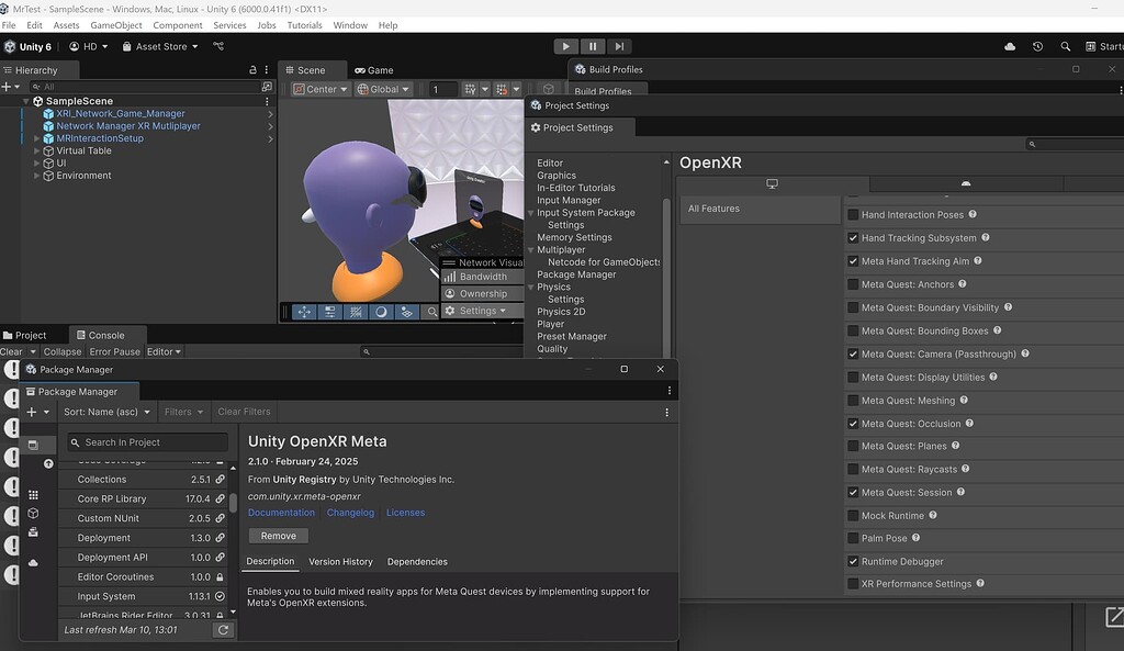 Meta Link Camera Passthrough ONLY works in editor (but not build)? - Unity Engine - Unity ...