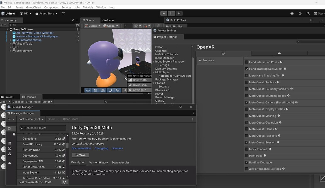 Meta Link Camera Passthrough ONLY works in editor (but not build)? - Unity Engine - Unity ...