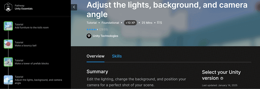 Bug - Unable to mark specific tutorial as complete - Learn Content - Unity Discussions