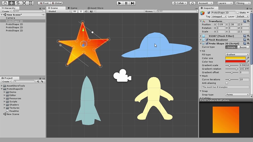ProtoShape 2D - Editor extension to easy create and edit 2D meshes ...