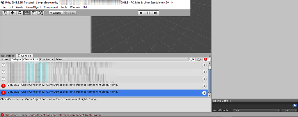 Checkconsistency Gameobject Does Not Reference Component Light Fixing Unity Engine Unity