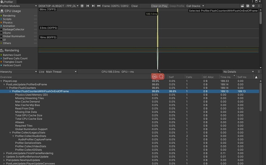 The periodic delay that suddenly drops from 300 frames to 30 frames - Unity Engine - Unity ...
