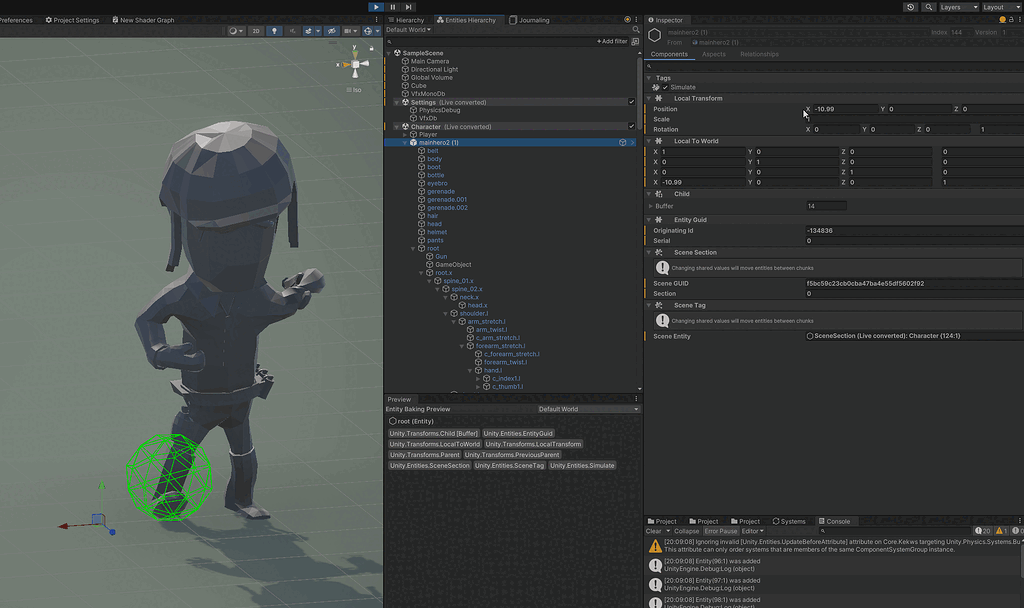 Can anyone explain why some manipulation of the root bone causes the SkinnedMesh rendering to ...