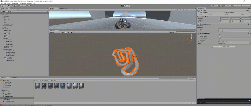 Car falls through race track - Unity Engine - Unity Discussions