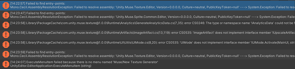 Muse texture not opening and providing errors - Muse - Unity Discussions