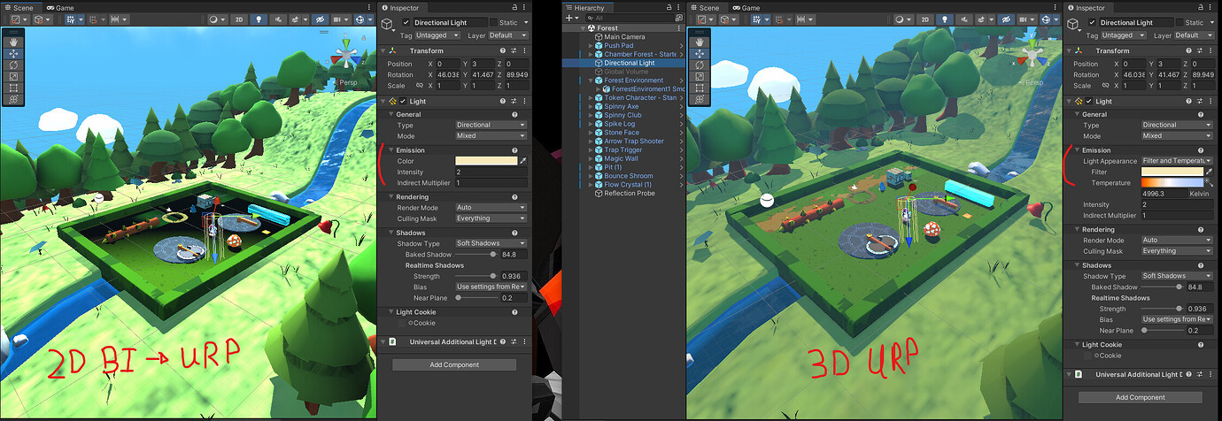 How do I enable Lights Use Linear Intensity and Lights Use Color Temperature? - Unity Engine ...