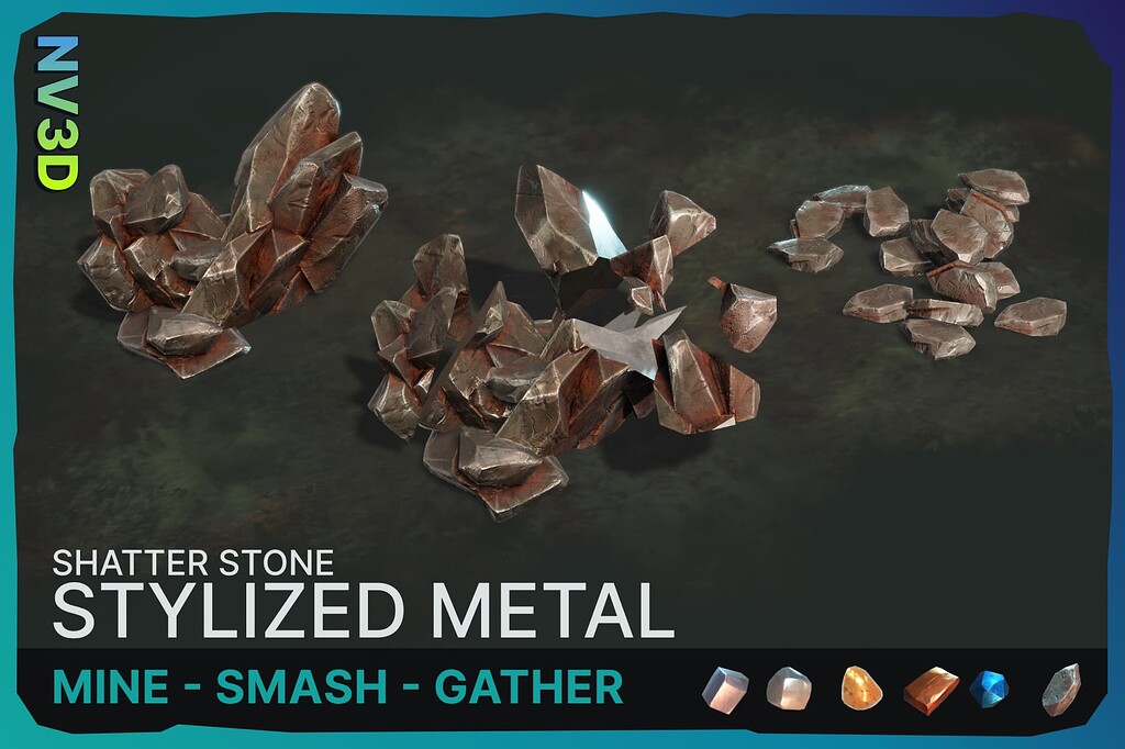 [RELEASED] Shatter Stone: Stylized Metal - Community Showcases - Unity Discussions