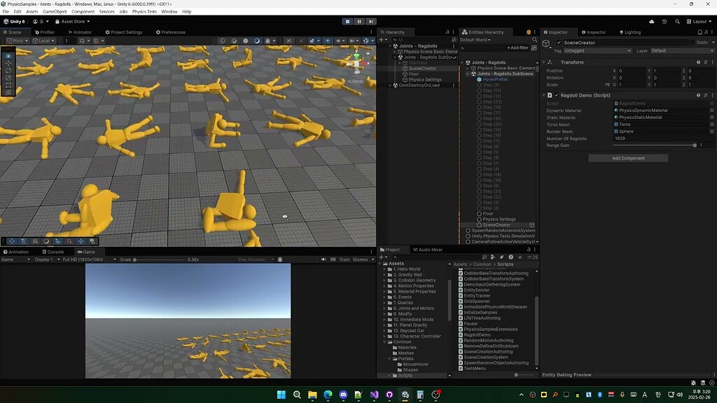 DOTS - Ragdoll's joint breaking issue when multiple ragdolls - Unity Engine - Unity Discussions