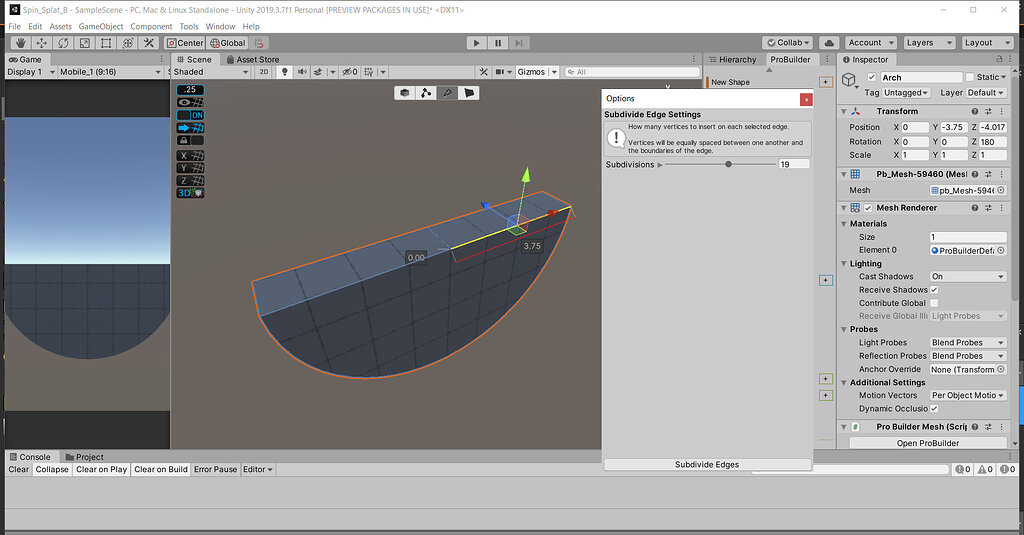 Probuilder deletes faces when subdividing edges - Unity Engine - Unity ...