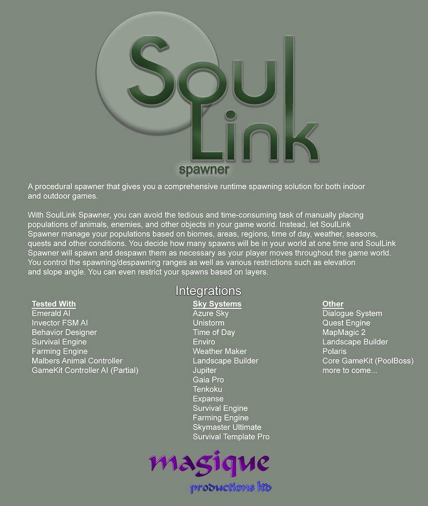 Released Soullink Spawner Page 3 Community Showcases Unity Discussions