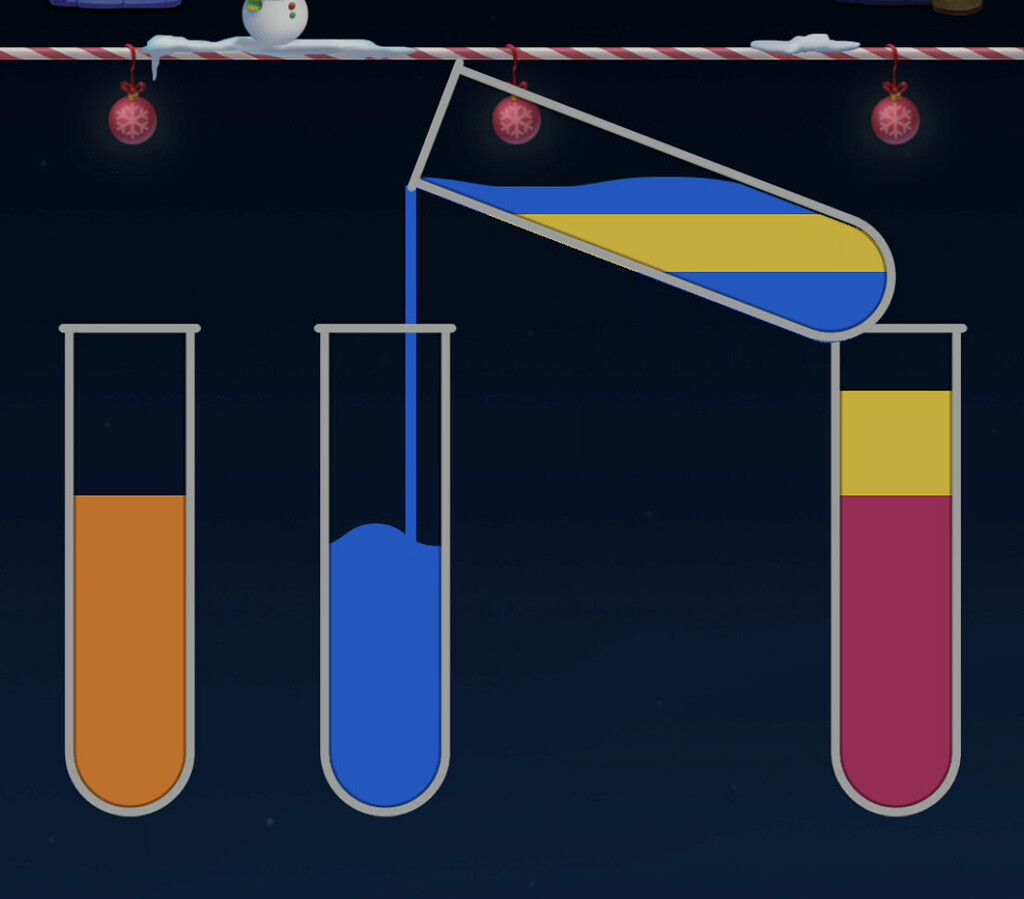 How to control liquid level in the flask in a game like WaterSortPuzzle ...