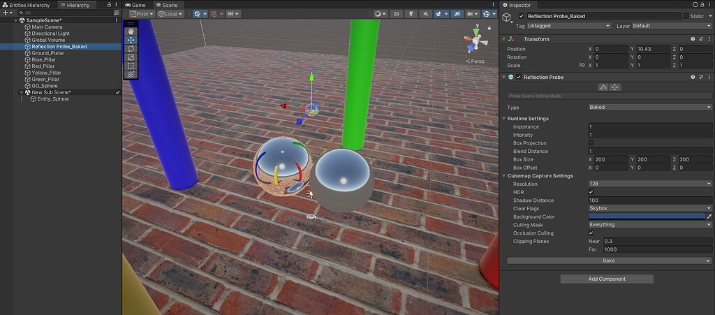 Reflectionprobe not working on entities - Unity Engine - Unity Discussions