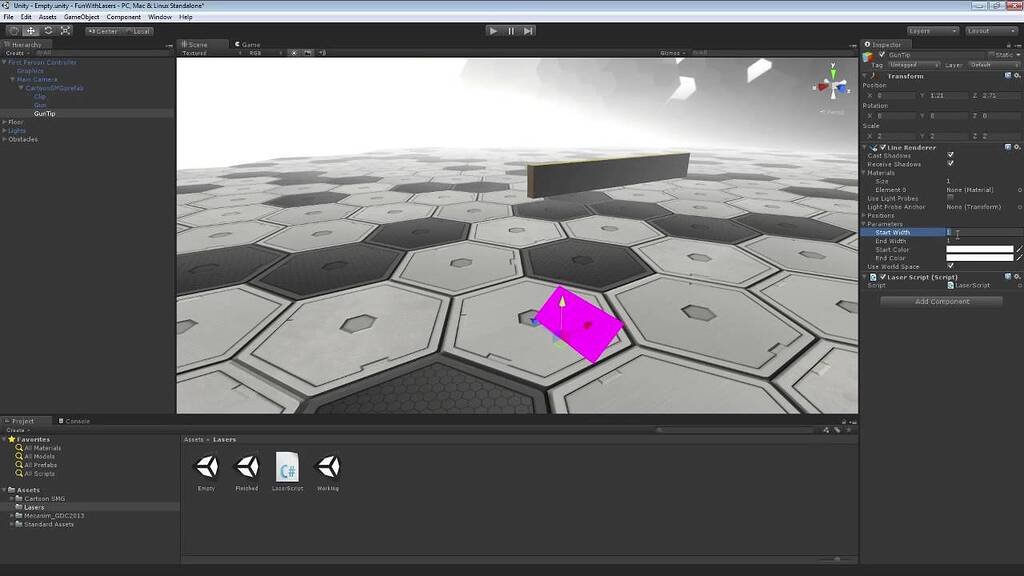 Creating a 2D Laser Beam - Unity Engine - Unity Discussions