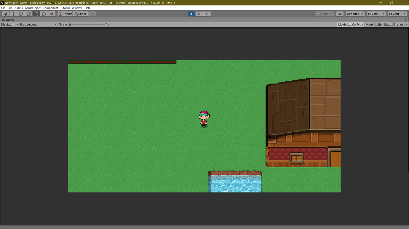 Warning Rendering At An Odd Numbered Resolution Pixel Perfect Camera May Not Work Properly