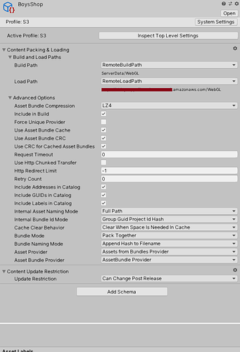 Exception of type 'UnityEngine.AddressableAssets.InvalidKeyException ' was thrown., Key="myKey ...