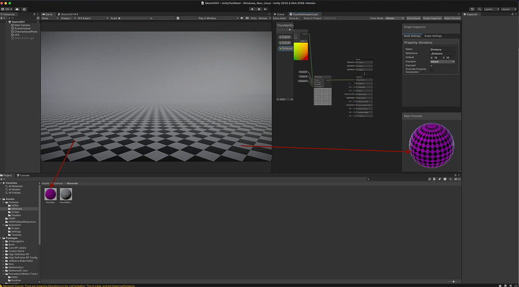 Subsurface scattering shadergraph has purple hued preview, but material ...